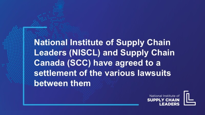 National Institute of Supply Chain Leaders (NISCL) and Supply Chain ...